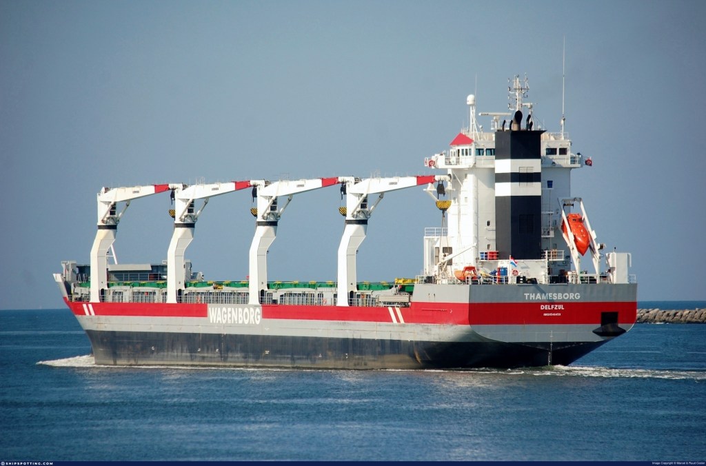 Canadian Arctic: Cargo Ship Thamesborg Grounded in Franklin Strait